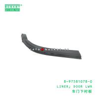 China 8-97581078-0 LINER; DOOR LWR suitable for ISUZU 8975810780 for sale