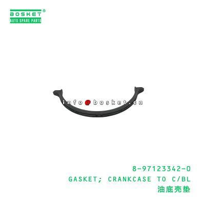China 8-97123342-0 GASKET; CRANKCASE TO C/BL suitable for ISUZU TFR54 4JA1 8971233420 for sale