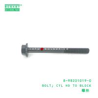 China 8-98201019-0 BOLT; CYL HD TO BLOCK suitable for ISUZU 4JJ1 4JH1 8982010190 for sale