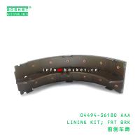 China 04494-36180 AAA LINING KIT; FRT BRK suitable for HINO HINO 04494-36180 for sale