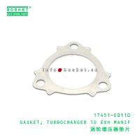 China 17451-E0110 ABA GASKET; TURBOCHARGER TO EXH MANIF suitable for HINO HINO 300 17451-E0110 for sale