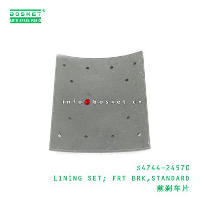 China S4744-24570 ABA Lining Set Standard FRT BRK Brake Lining for HINO500 for sale