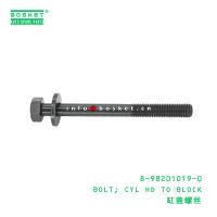 China 8-98201019-0 BOLT; CYL HD TO BLOCK suitable for ISUZU  4JJ1 4JH1 8982010190 for sale