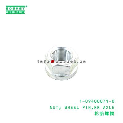 China 1-09400071-0 NUT; WHEEL PIN,RR AXLE suitable for ISUZU CXZ81K VC46 700P 10PE1 6UZ1 6WF1 4HK1 1094000710 for sale
