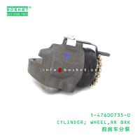 China 1-47600735-0 CYLINDER; WHEEL,RR BRK suitable for ISUZU FSR 1476007350 for sale