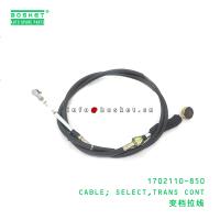 China 1702110-850 Transmission Control Cable Suitable for ISUZU NKR with 3 Months Warranty for sale