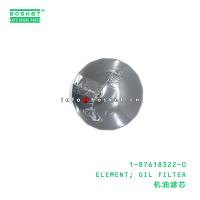 China 1-87618322-0 ELEMENT; OIL FILTER suitable for ISUZU FVZ34 4BG1 4JJ1 4HK1 6SD1 6BG1 6HK1 6UZ1 6WG1 1876183220 for sale