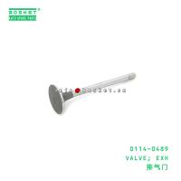 China 0114-0489 VALVE; EXH suitable for ISUZU NPR 4HE1 4HF1 01140489 for sale