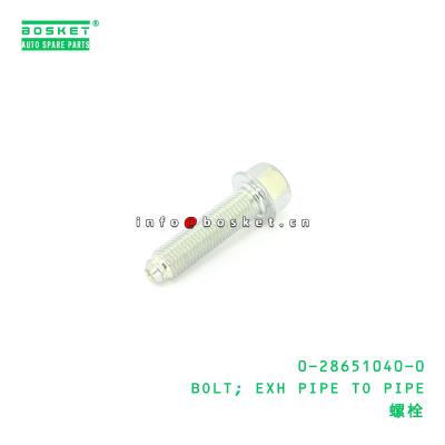 China 0-28651040-0 BOLT; EXH PIPE TO PIPE suitable for ISUZU VC46 6UZ1 0286510400 for sale
