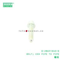 China 0-28651040-0 BOLT; EXH PIPE TO PIPE suitable for ISUZU VC46 6UZ1 0286510400 for sale