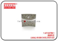 China ISUZU 10PE1 FTZ Over Size Rear Brake Shoe Lining 1471257981 1-47125798-1 for sale