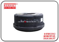 China ISUZU 8-97081218-2 8970812182 Front Brake Drum for NPR 4HF1 4HK1 21.8kg for sale