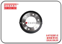China ISUZU NPR75 700P Rear Brake Drum 8-97102001-0 8971020010 22kg Aftermarket for sale