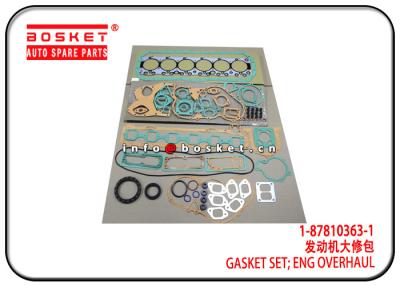 China Isuzu 6BD1 Engine Overhaul Gasket Set 1-87810363-1 1878103631 1.9kg for sale