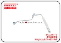 China ISUZU 4HE1 NPR Cylinder Block to Vacuum Pump Oil Pipe 8-97228671-0 8972286710 for sale