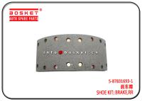 China Isuzu 4HK1 700P NPR Rear Brake Shoe Kit 5-87831693-1 5878316931 9.5kg for sale