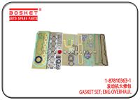 China Isuzu 6BD1 Engine Overhaul Gasket Set 1-87810363-1 1878103631 1.9kg for sale