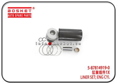 China ISUZU 4HE1 NQR70 Engine Cylinder Liner Set 5-87814919-0 5878149190 3.75kg for sale