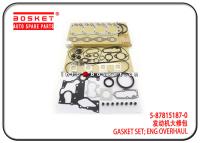 China ISUZU 4JH1 TFR Engine Overhaul Gasket Set 5-87815187-0 5878151870 1.4kg for sale