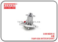 China ISUZU Water Pump Assembly 8941403410 8-94140341-0 with Gasket for 4JA1 4JB1 NKR55 1.55kg for sale