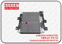 China Isuzu 700P 4HK1 Condenser Assembly with Electric Fan 8980255200 8100610P301 for sale