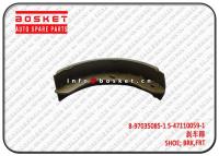China Isuzu NKR55 4JB1 Front Brake Shoe 8970350851 5471100591 8-97035085-1 2PCS Set for sale