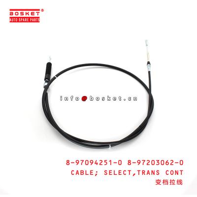 China ISUZU 4HF1 4HG1 Transmission Control Select Cable 8970942510 8972030620 for sale