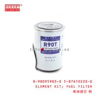China Fuel Filter Element Kit 8980959830 587610220B0 for ISUZU NPR75 4HK1 0.7kg for sale