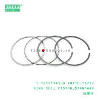 China Standard Piston Ring Set 1-12121143-0 YDI10-167ZZ for ISUZU EXR52 6WG1 Engine 1121211430 for sale