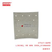 China Hino Truck 47441-6690 Standard Rear Brake Shoe Lining 15-20 Days Delivery for sale