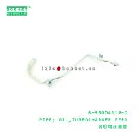 China ISUZU FRR Turbocharger Feed Oil Pipe 8980041190 8-98004119-0 0.38kg for sale