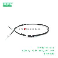 China ISUZU NPR Front Lower Park Brake Cable 8980791192 8-98079119-2 1.44kg for sale