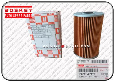 China Isuzu 6BG1 Oil Filter Element 1-87810075-3 for FSR11 Truck 1878100753 for sale