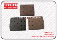 China Isuzu Brake Parts CXZ51K 6WF1 Rear Lining Set 1883107751 5.15kg for sale