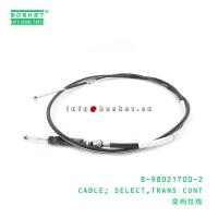 China ISUZU Transmission Control Select Cable 8980217002 8-98021700-2 for NLR85 4JJ1T for sale