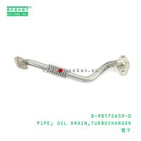 China ISUZU NPS Turbocharger Oil Drain Pipe 8-98172659-0 8981726590 0.26kg for sale