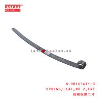 China Front No.2 Leaf Spring 8-98161611-0 8981616110 for ISUZU CYZ 6WG1 19.5kg for sale