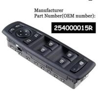 China Haoxin 12V Power Window Switch 254000015R for Renault Megane Laguna 2008-2016 for sale