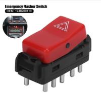 China Red Emergency Flasher Switch 1248200110 for Mercedes-Benz W124 W201 W202 12V Hazard Light for sale