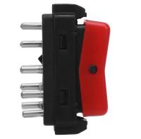 China Red Emergency Flasher Switch 1248200110 for Mercedes-Benz W124 W201 W202 12V Hazard Light for sale