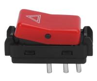 China Red Emergency Flasher Switch 1248200110 for Mercedes-Benz W124 W201 W202 12V Hazard Light for sale