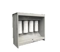 China High Capacity Powder Coating Booth with Non Woven Fabric Filters to Enhance Powder Reuse and Reduce Material Consumption for sale