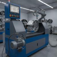 China CNC Wheel Repair Machine with 0.75KW Hydraulic Pump Power 0.001mm Positioning Accuracy and 10T Working Pressure for sale