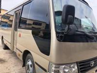 China Toyota Mini Used Coaster Bus With Left Passenger Door 23 Seats 1Hz Diesel Engine for sale