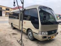 China Toyota Mini Used Coaster Bus With Left Passenger Door 23 Seats 1Hz Diesel Engine for sale