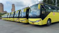 China Yuchai Engine Second Hand Yutong Bus Coach Zk6107 Passenger 2+3layout 60seats for sale
