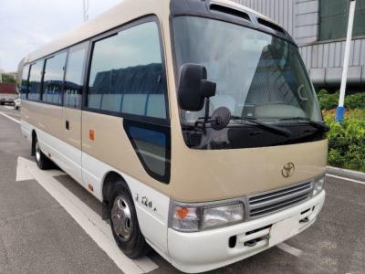 China 29seats Used Toyota Coaster Bus Mini Van Coach Bus Used 2TR Gasoline Engine for sale