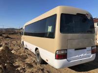 China Toyota Coaster Used Bus 29 Seats Diesel Engine 100KW Folding Door Front Engine SCT6703 for sale
