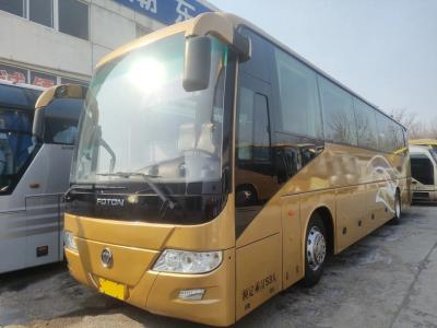 China Used Luxury Bus Middle Door 53 Seats Second Hand Foton Bus BJ6120 Sealing Window Weichai Engine for sale