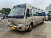 China 2nd Hand Mini Bus 15 Seats External Swinging Door Champagne Color 7 Meters Ankai HFF6701 Tour Bus for sale